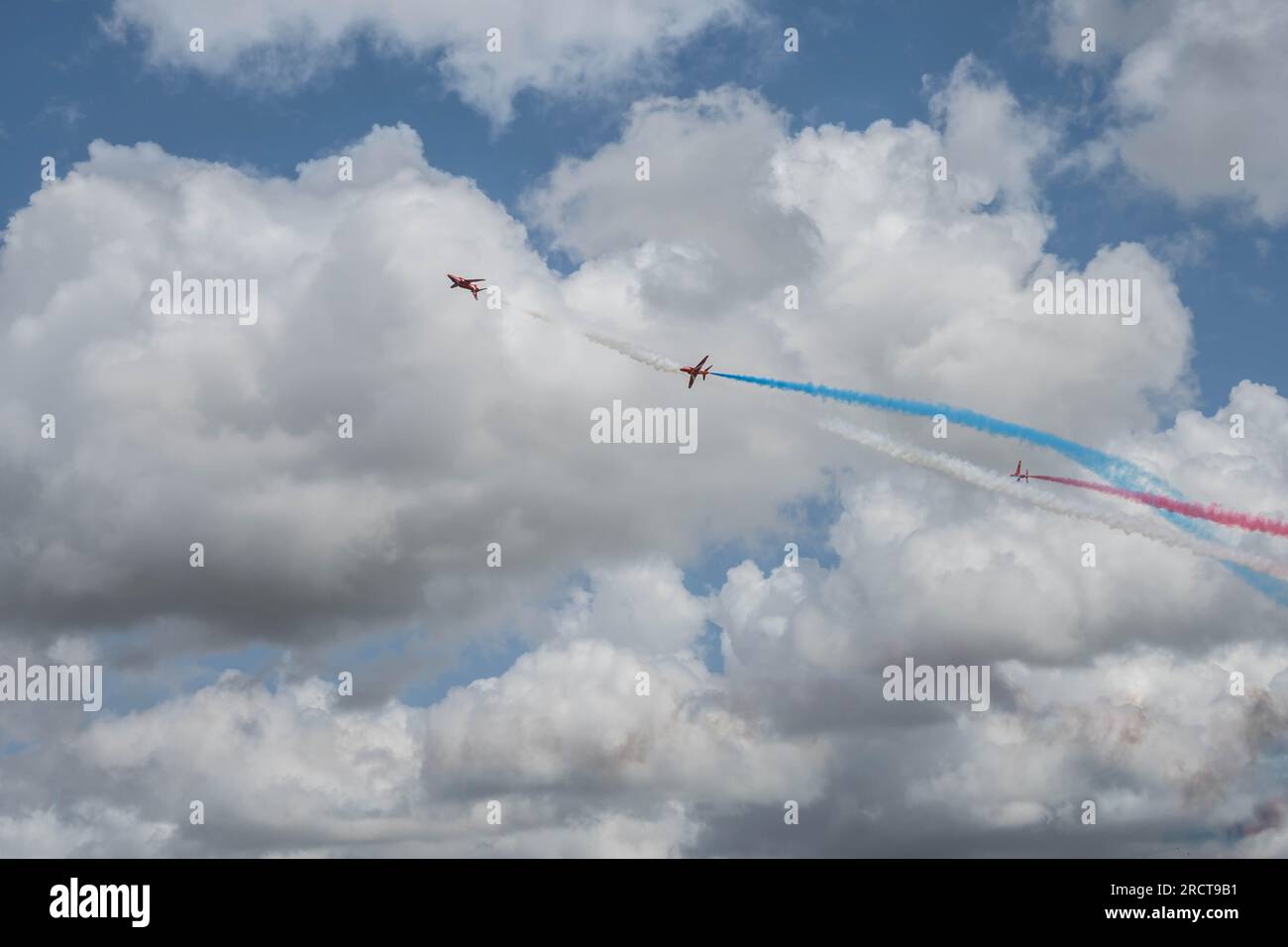RAF FAIRFORD, GLOUCESTERSHIRE, ENGLAND - 15 July 2023: Red Arrows ...