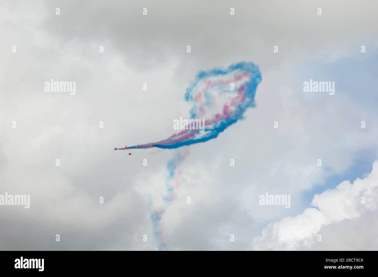 RAF FAIRFORD, GLOUCESTERSHIRE, ENGLAND - 15 July 2023: Red Arrows ...