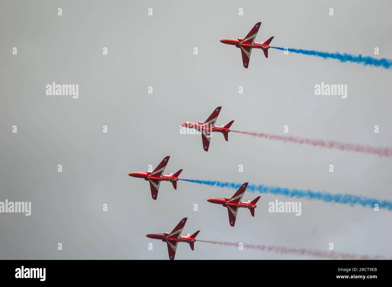 RAF FAIRFORD, GLOUCESTERSHIRE, ENGLAND - 15 July 2023: Red Arrows ...