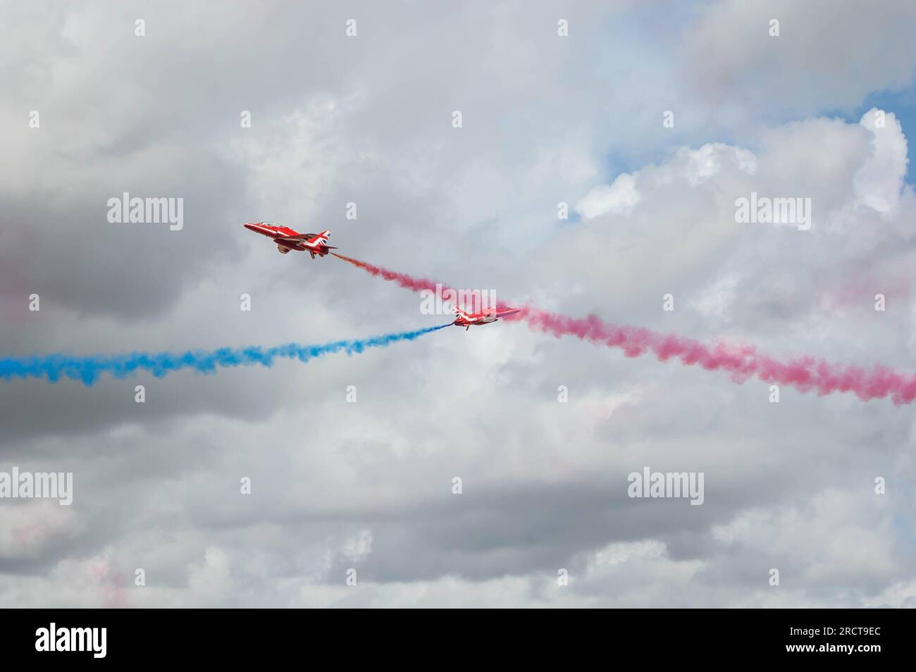 RAF FAIRFORD, GLOUCESTERSHIRE, ENGLAND - 15 July 2023: Red Arrows ...
