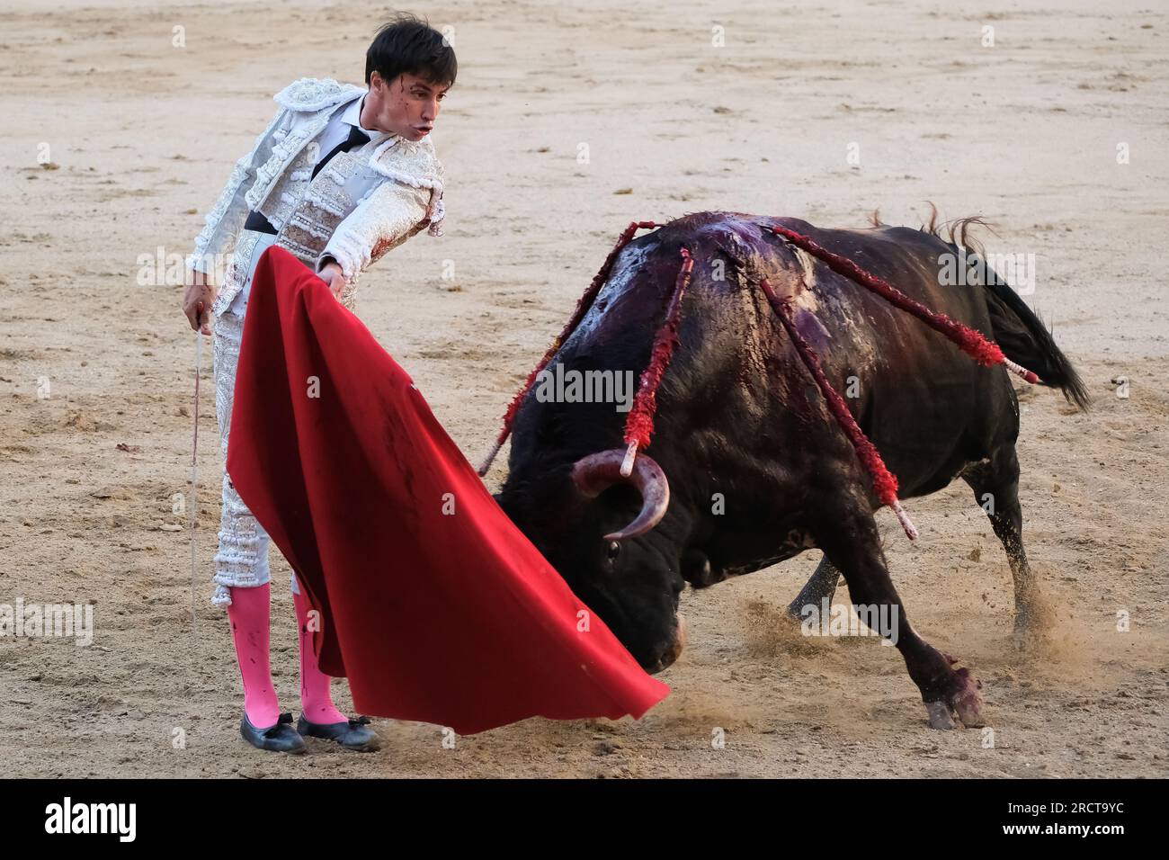 the bullfighter Fco. José Espada during the bullfight of Corrida de ...