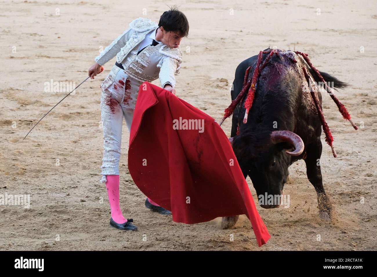 the bullfighter Fco. José Espada during the bullfight of Corrida de ...