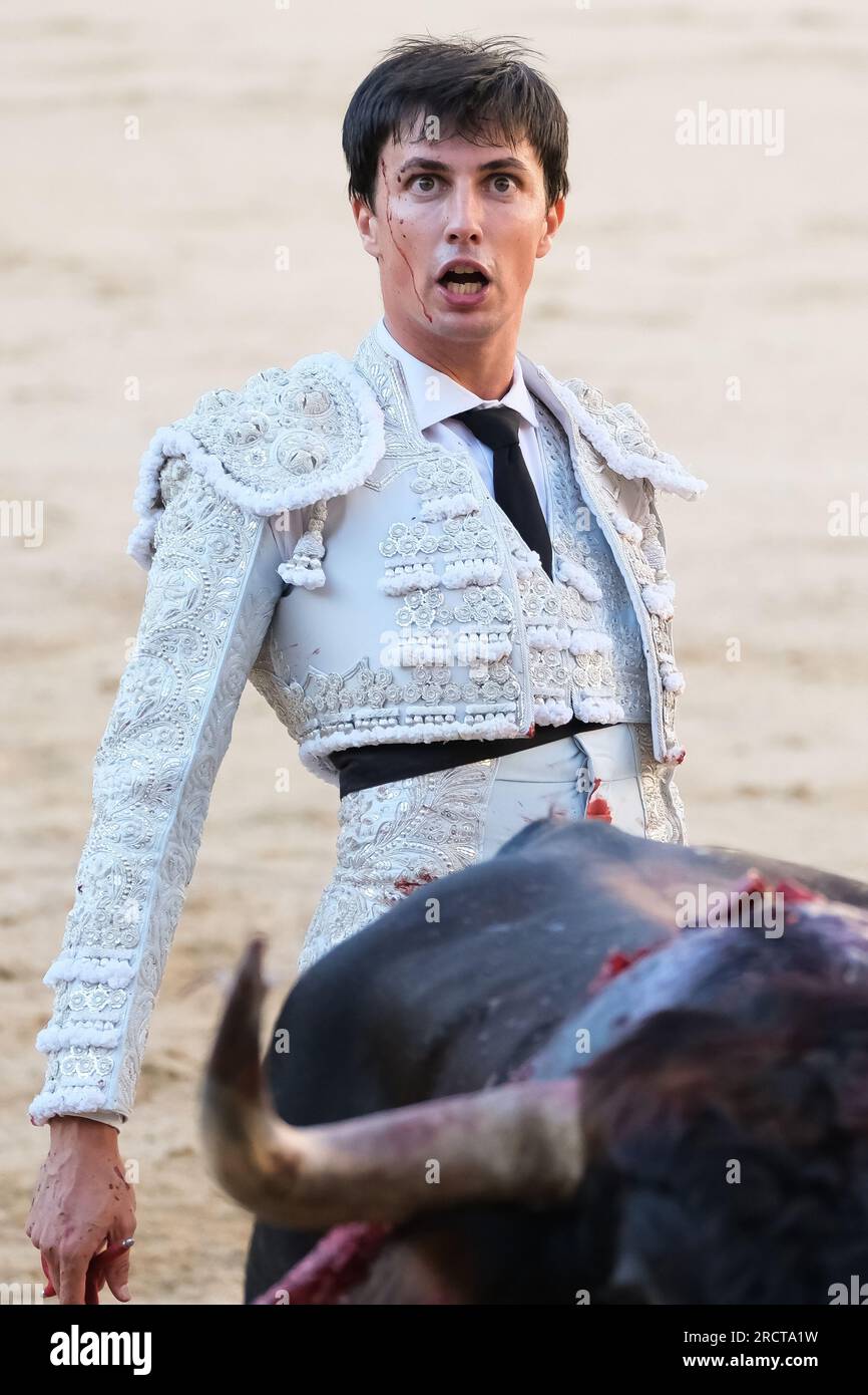 the bullfighter Fco. José Espada during the bullfight of Corrida de ...