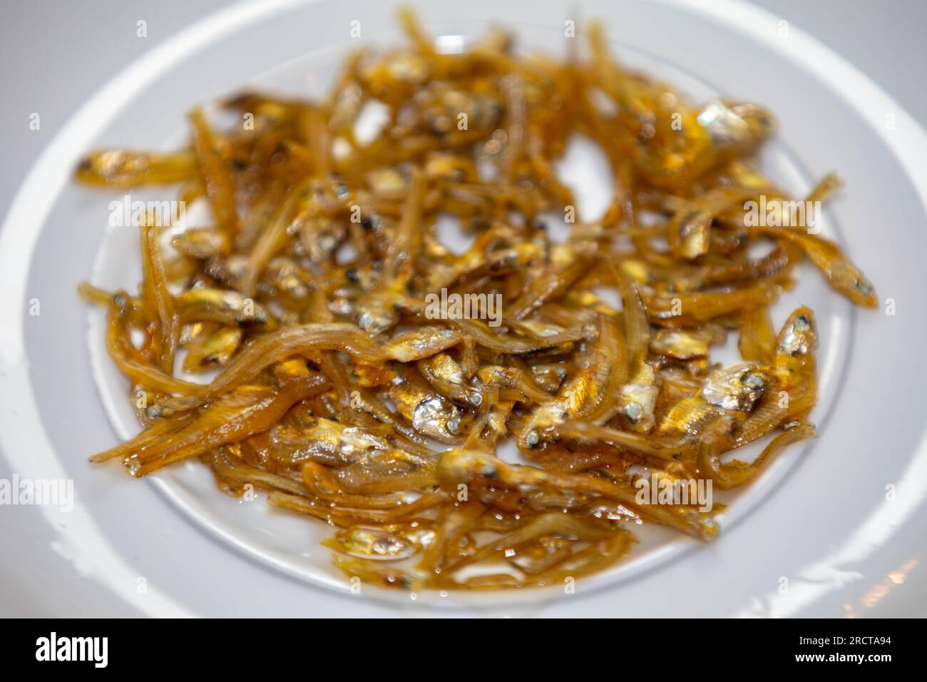 Iriko, tiny dried and dehydrated fish (anchoa marini) used in oriental ...