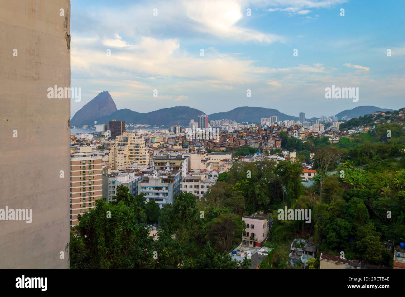 Cityscape Of Rio de Janeiro as seen from Santa Teresa neighborhood, the ...