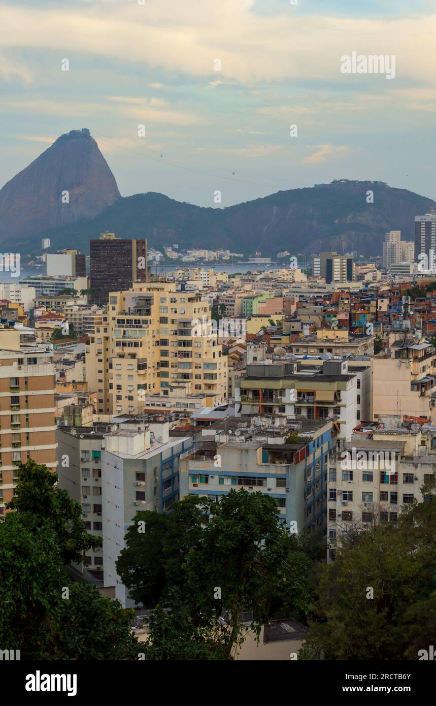 Cityscape Of Rio de Janeiro as seen from Santa Teresa neighborhood, the ...