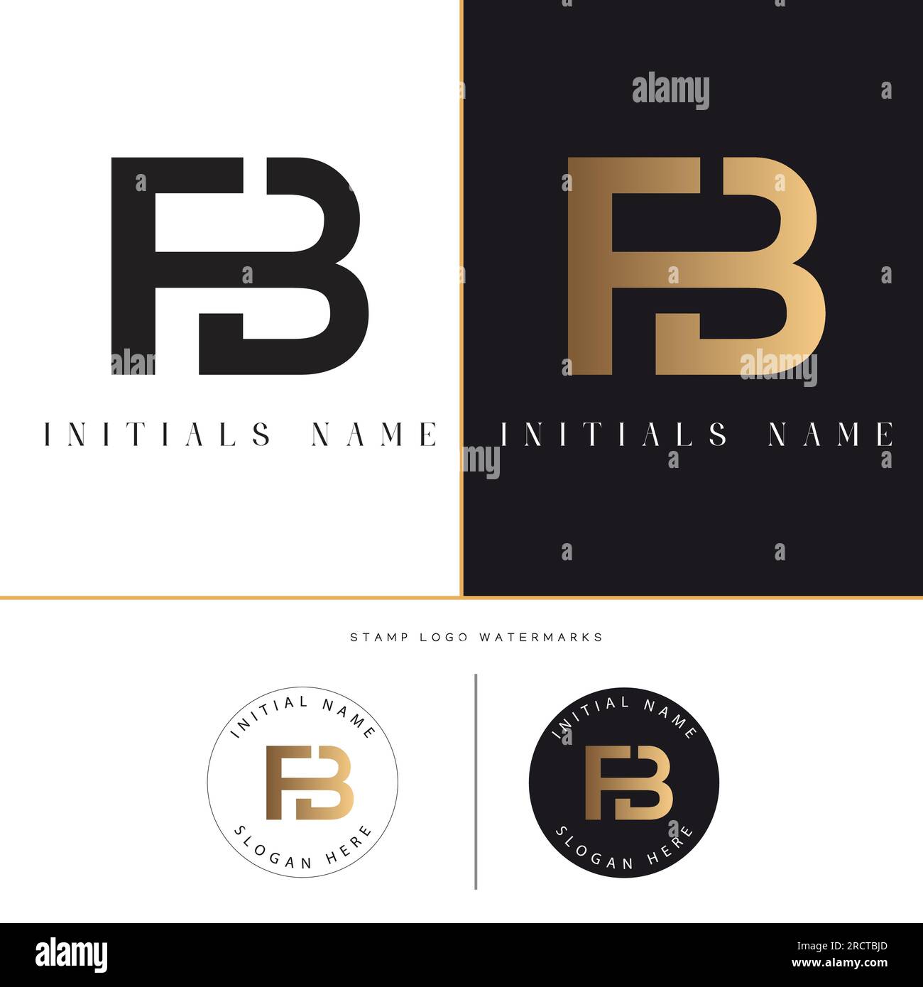 Luxury Initial FB or BF Monogram Text Letter Logo Design Stock Vector Image & Art - Alamy