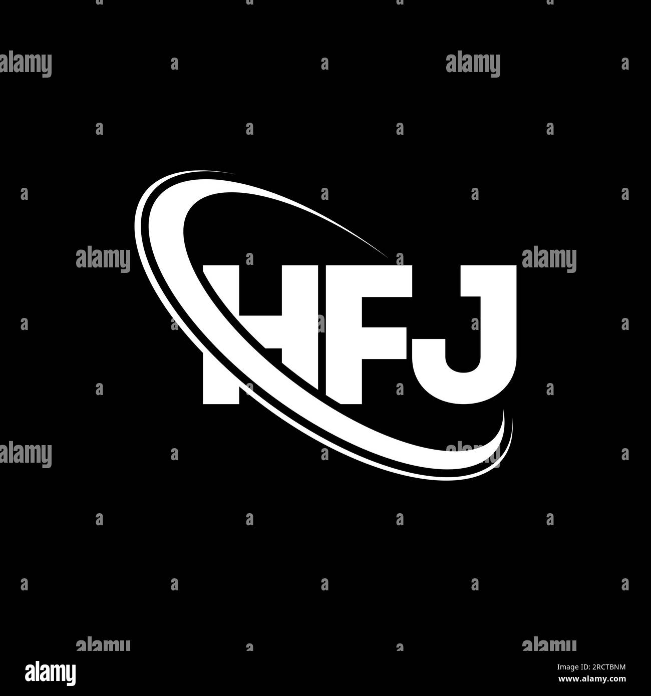 HFJ logo. HFJ letter. HFJ letter logo design. Initials HFJ logo linked ...