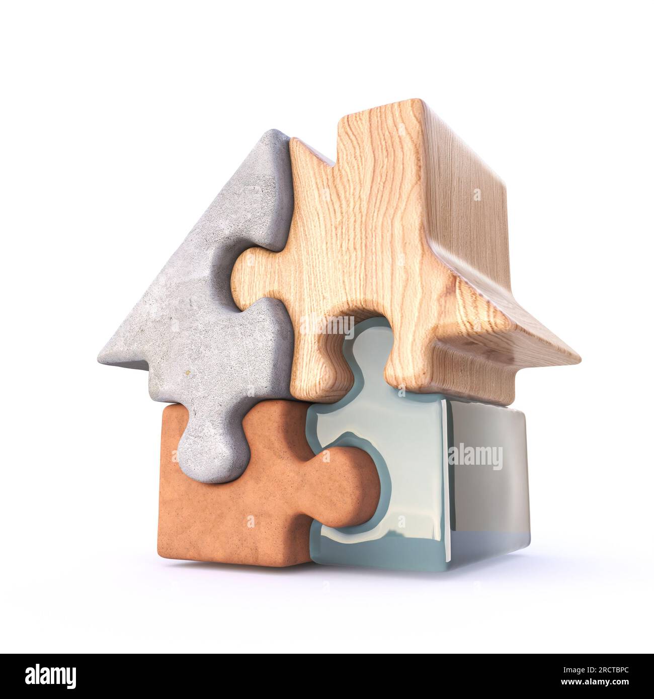 Architectural materials concept 3D rendering illustration isolated on ...