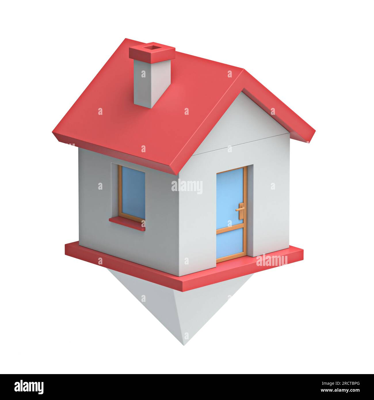 Home pointer 3D rendering illustration isolated on white background ...