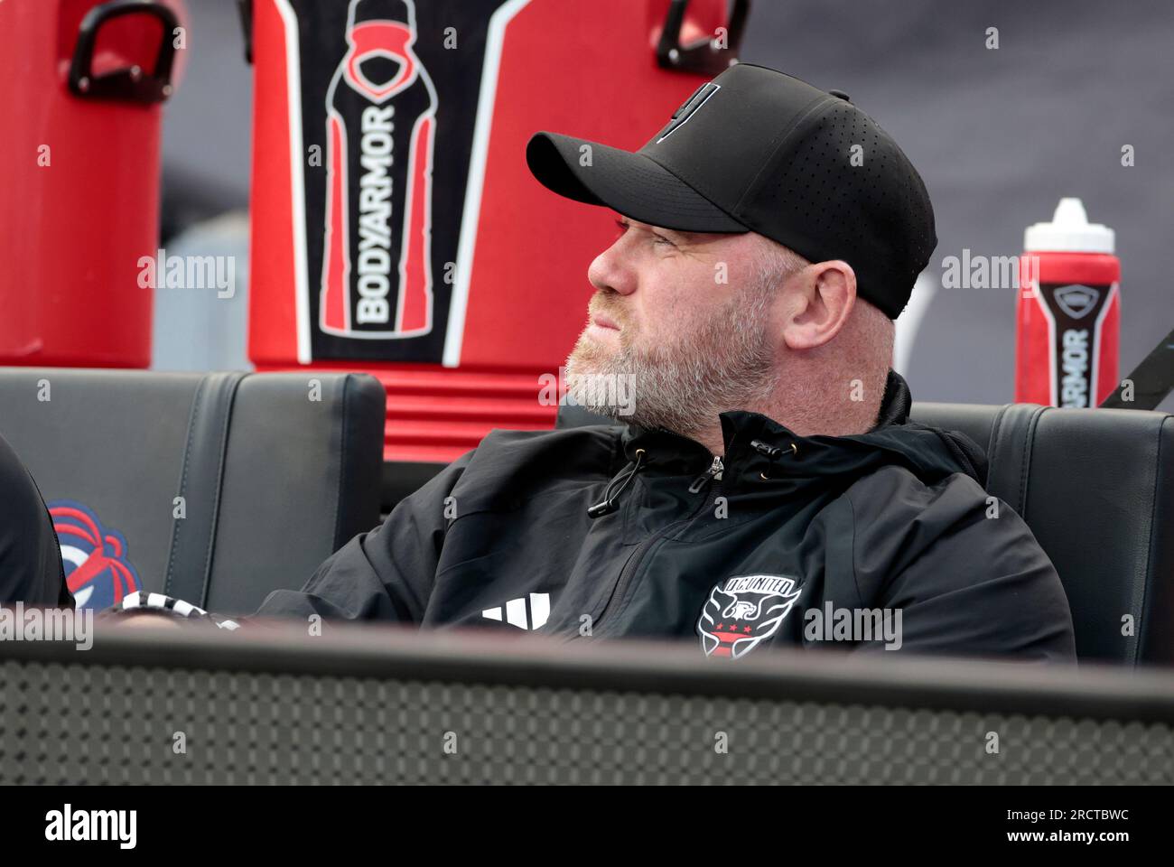 FOXBOROUGH, MA - JULY 15: DC United head coach Wayne Rooney before a ...