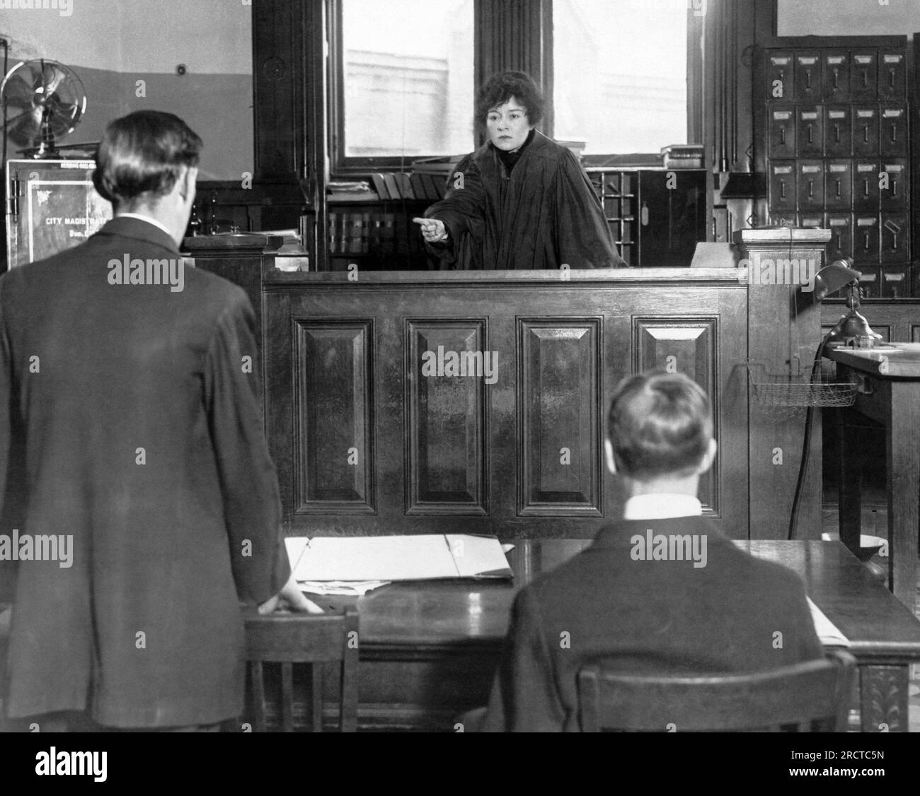 New York, New York: November 2, 1916. Judge Carroll McComas as she ...