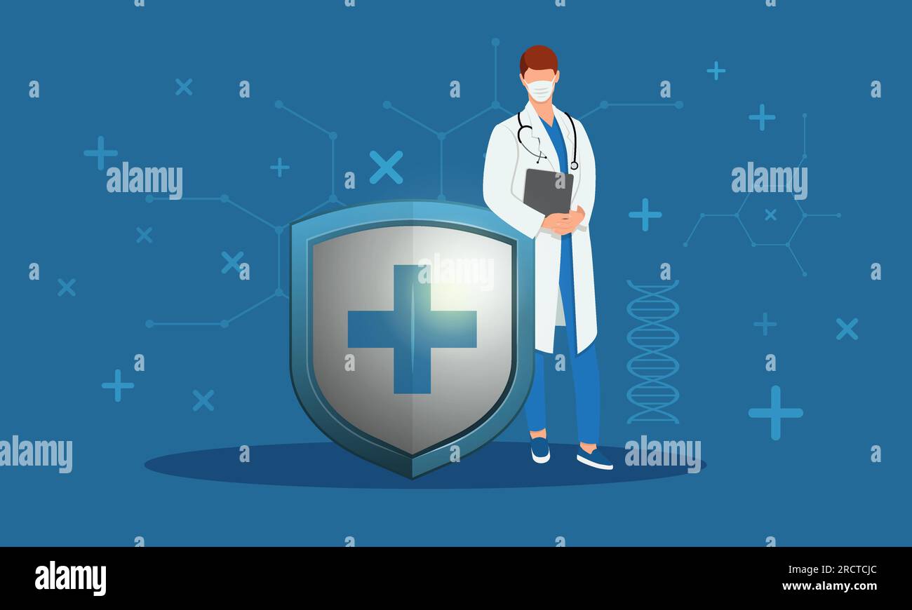 Physician stands Stock Vector Images - Alamy
