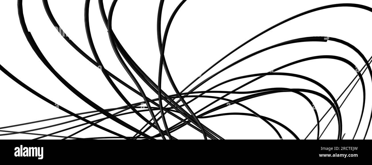 Contemporary artistic expression of delicate Bezier curves of fine ...