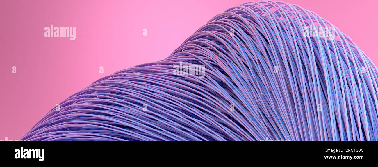 Fine lines like hairballs Delicate contemporary art with Bezier curves ...