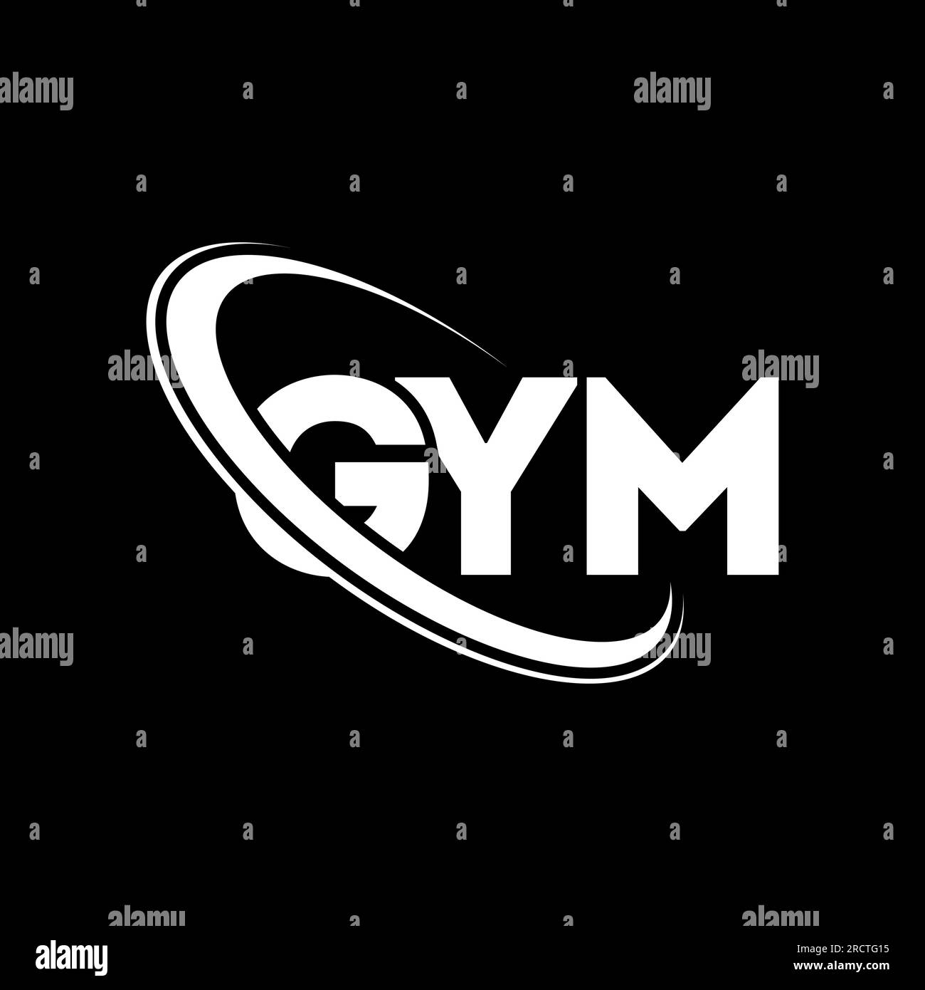 GYM logo. GYM letter. GYM letter logo design. Initials GYM logo linked ...