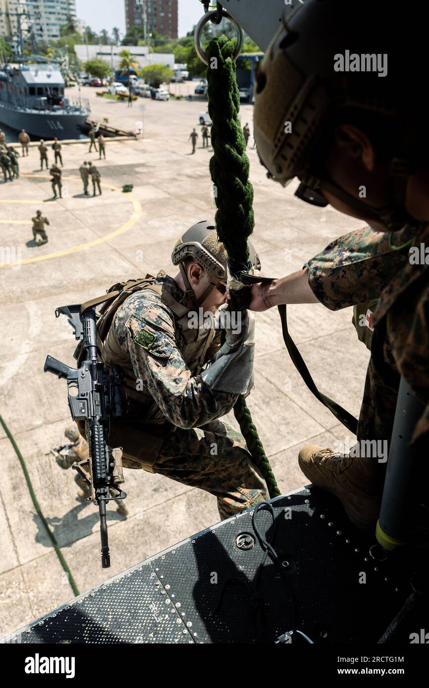 A U.S. reconnaissance Marine with 4th Reconnaissance Battalion, 4th ...