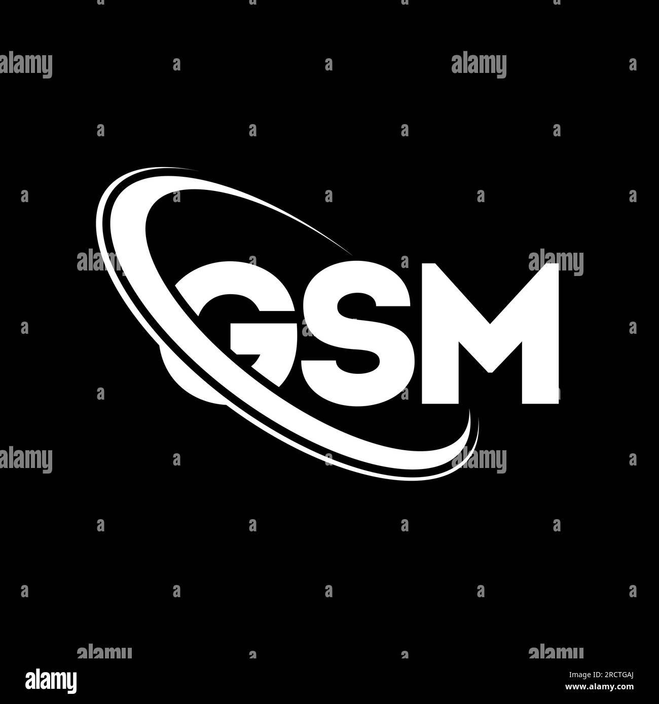 Gsm logo design Black and White Stock Photos & Images - Alamy