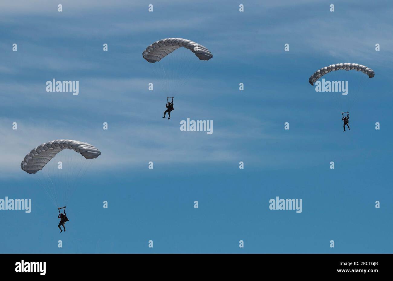 Special Tactics Airmen with the 22nd Special Tactics Squadron execute a ...