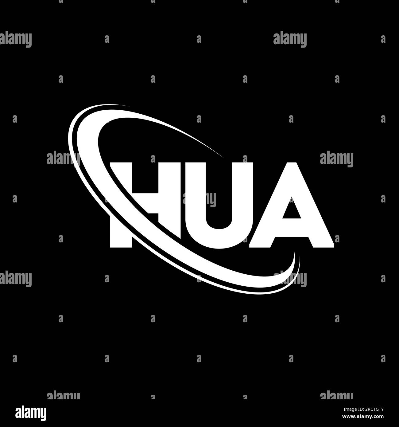 HUA logo. HUA letter. HUA letter logo design. Initials HUA logo linked ...