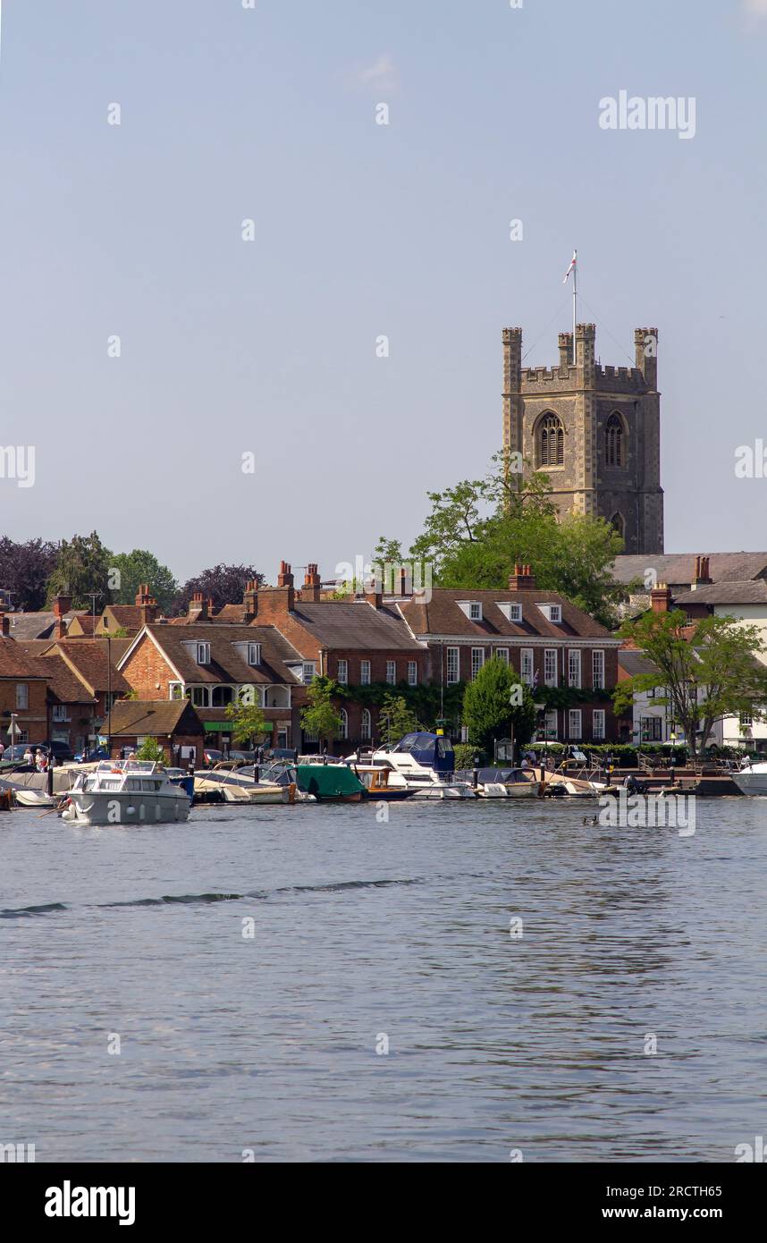 14 June 23 St Mary's Church of England tower overlooking the Thames ...