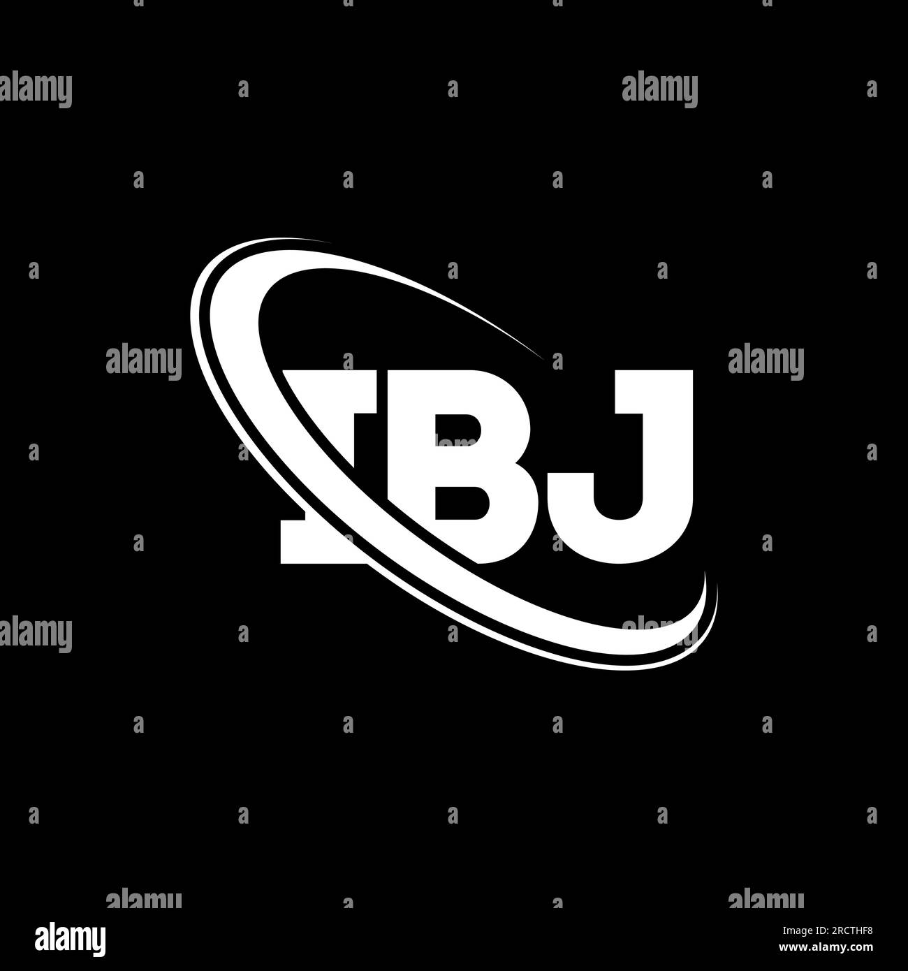 IBJ logo. IBJ letter. IBJ letter logo design. Initials IBJ logo linked with circle and uppercase ...
