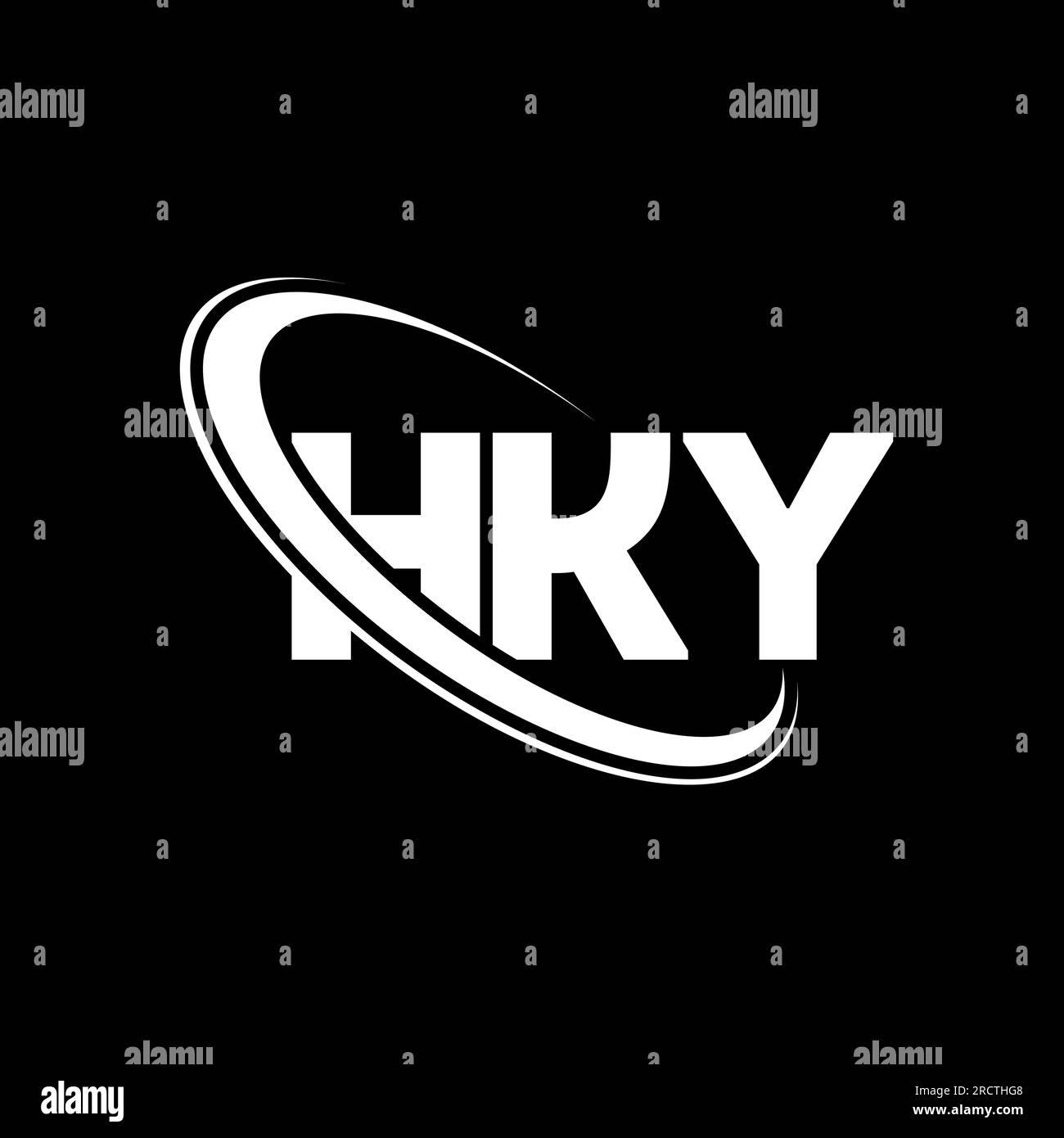 HKY logo. HKY letter. HKY letter logo design. Initials HKY logo linked ...