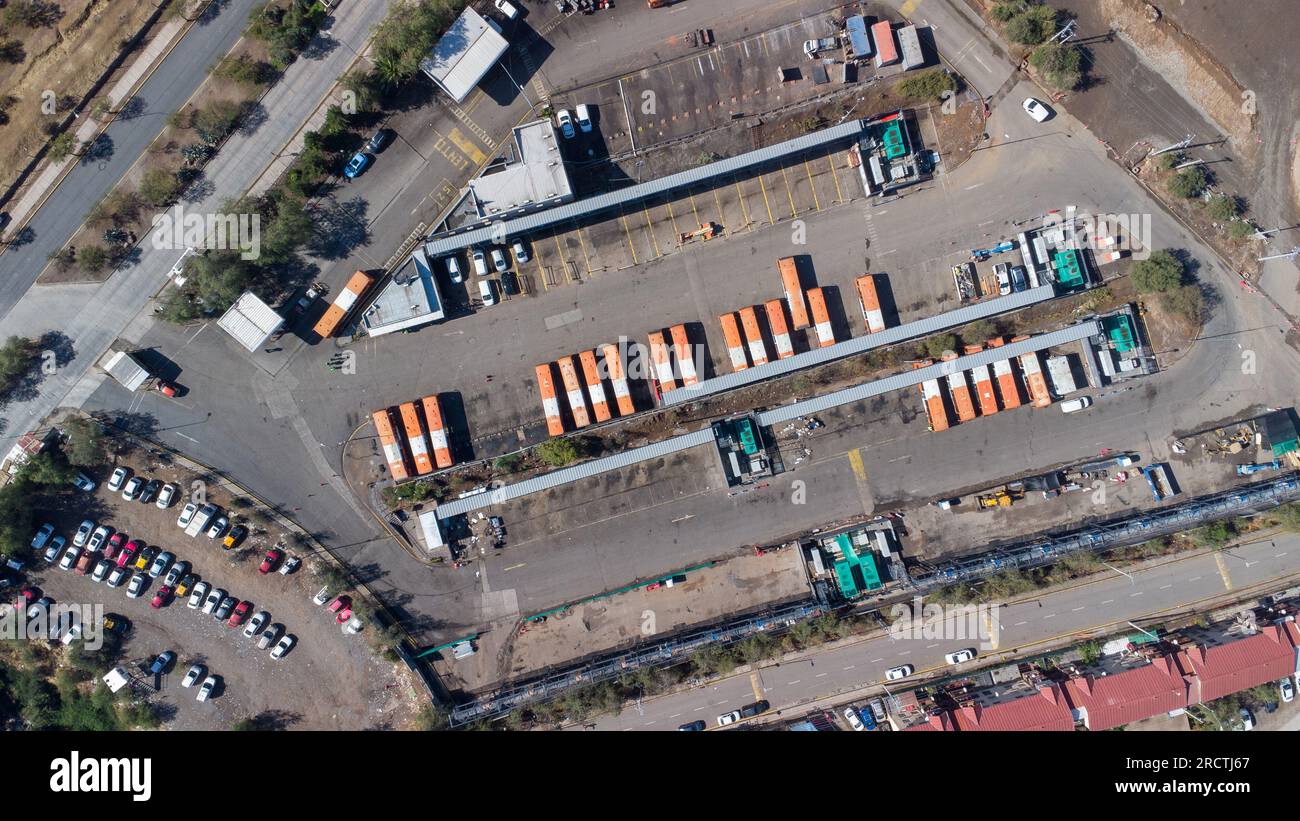 Red Metropolitana de Movlidad (Transantiago) Bus depot in Santiago ...