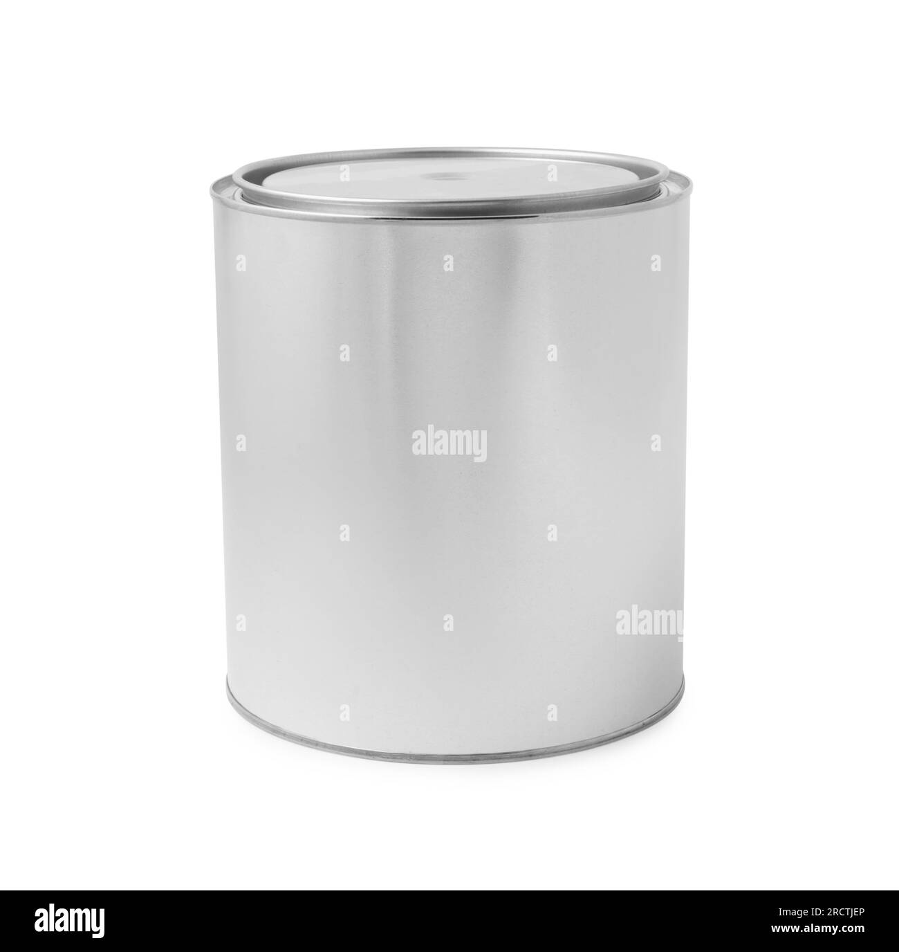 New metal paint can isolated on white Stock Photo - Alamy