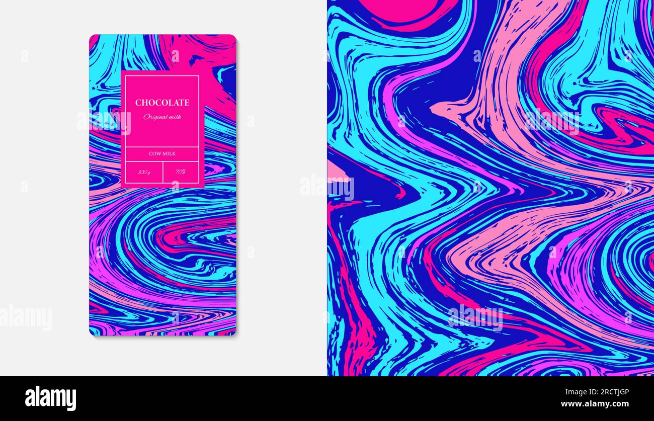 hocolate packaging marble. Vector packaging template with modern marble ...