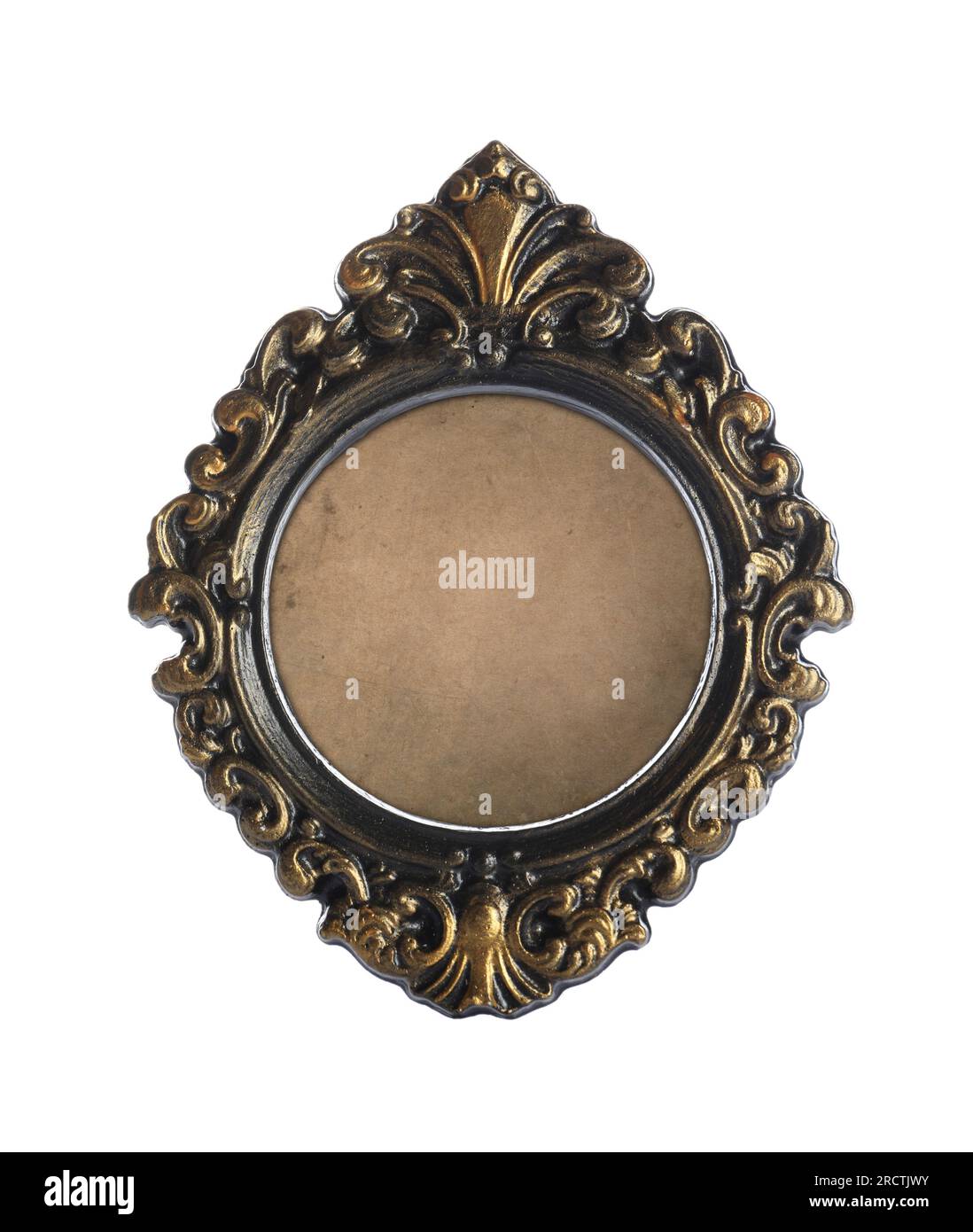 Beautiful empty vintage frame isolated on white Stock Photo - Alamy