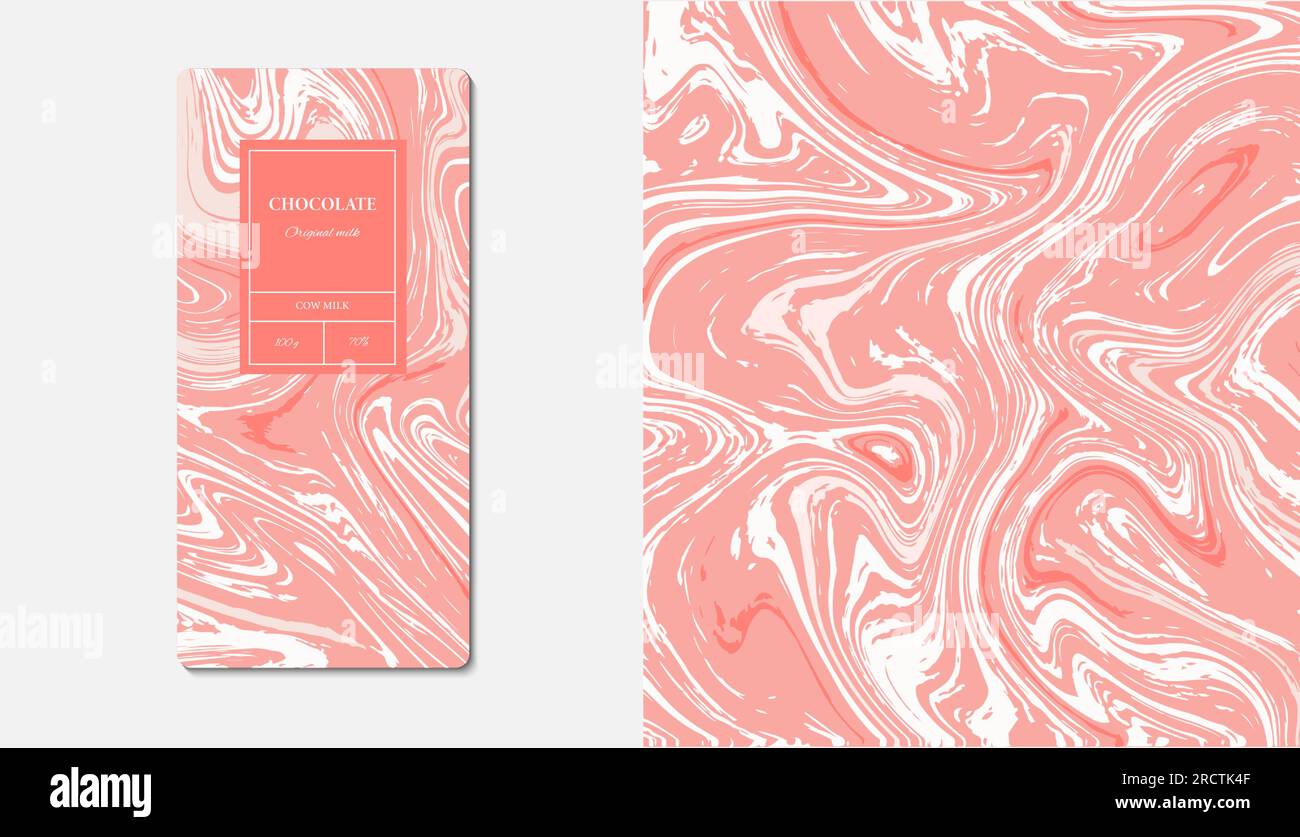 hocolate packaging marble. Vector packaging template with modern marble ...
