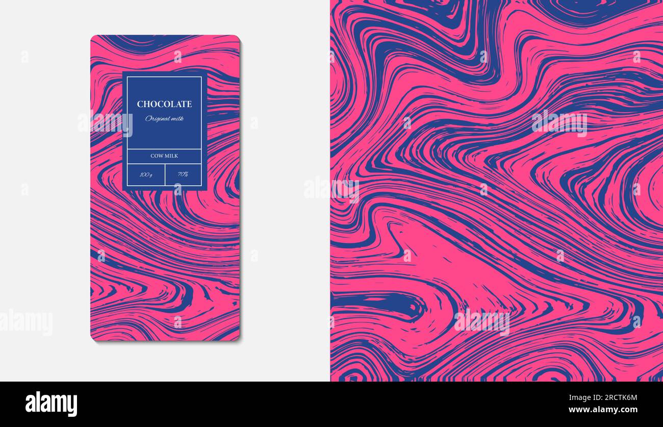 hocolate packaging marble. Vector packaging template with modern marble ...