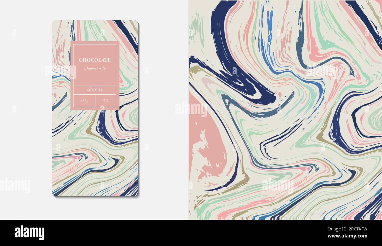 hocolate packaging marble. Vector packaging template with modern marble ...
