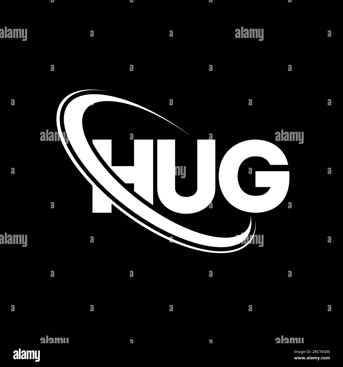 HUG logo. HUG letter. HUG letter logo design. Initials HUG logo linked ...