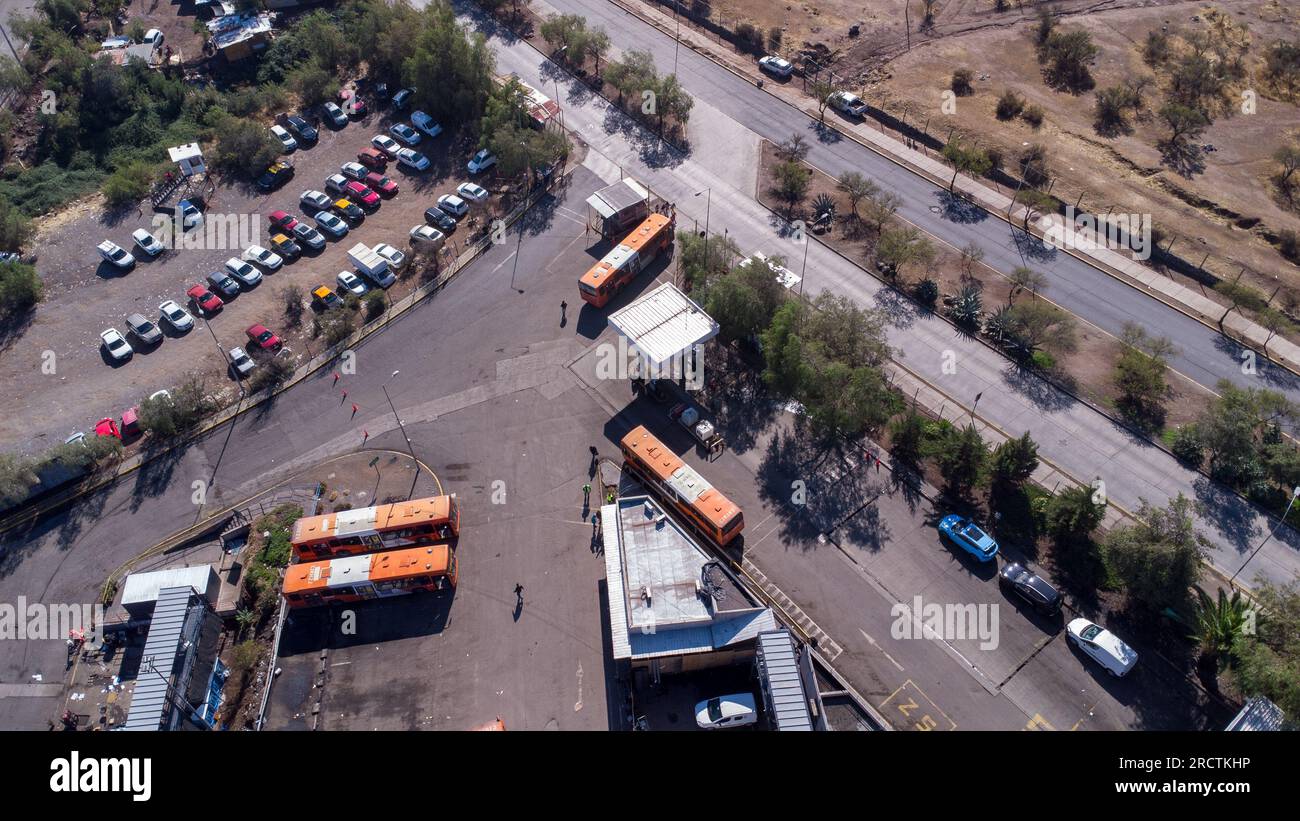 Red Metropolitana de Movlidad (Transantiago) Bus depot in Santiago ...