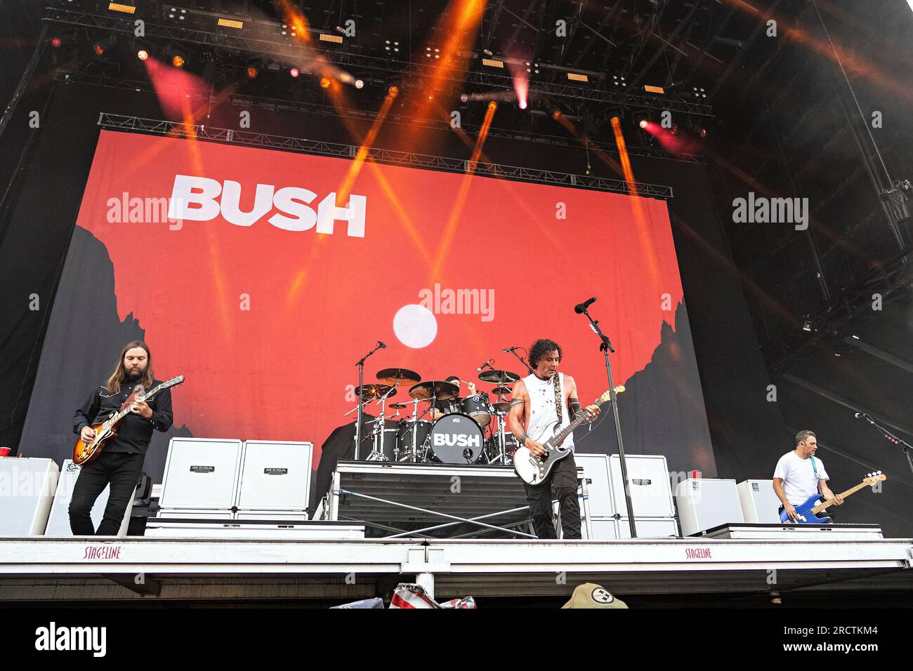 Chris Traynor, from left, Gavin Rossdale, and Corey Britz of Bush ...