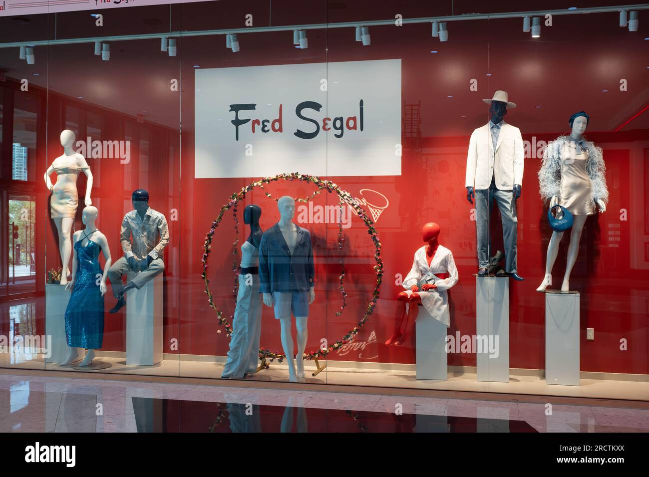 Fred Segal window display, Resorts World, Las Vegas, Nevada Stock Photo ...