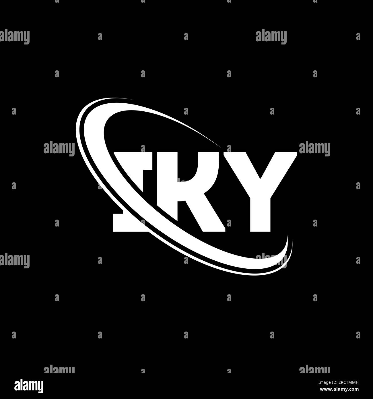 IKY logo. IKY letter. IKY letter logo design. Initials IKY logo linked with circle and uppercase ...