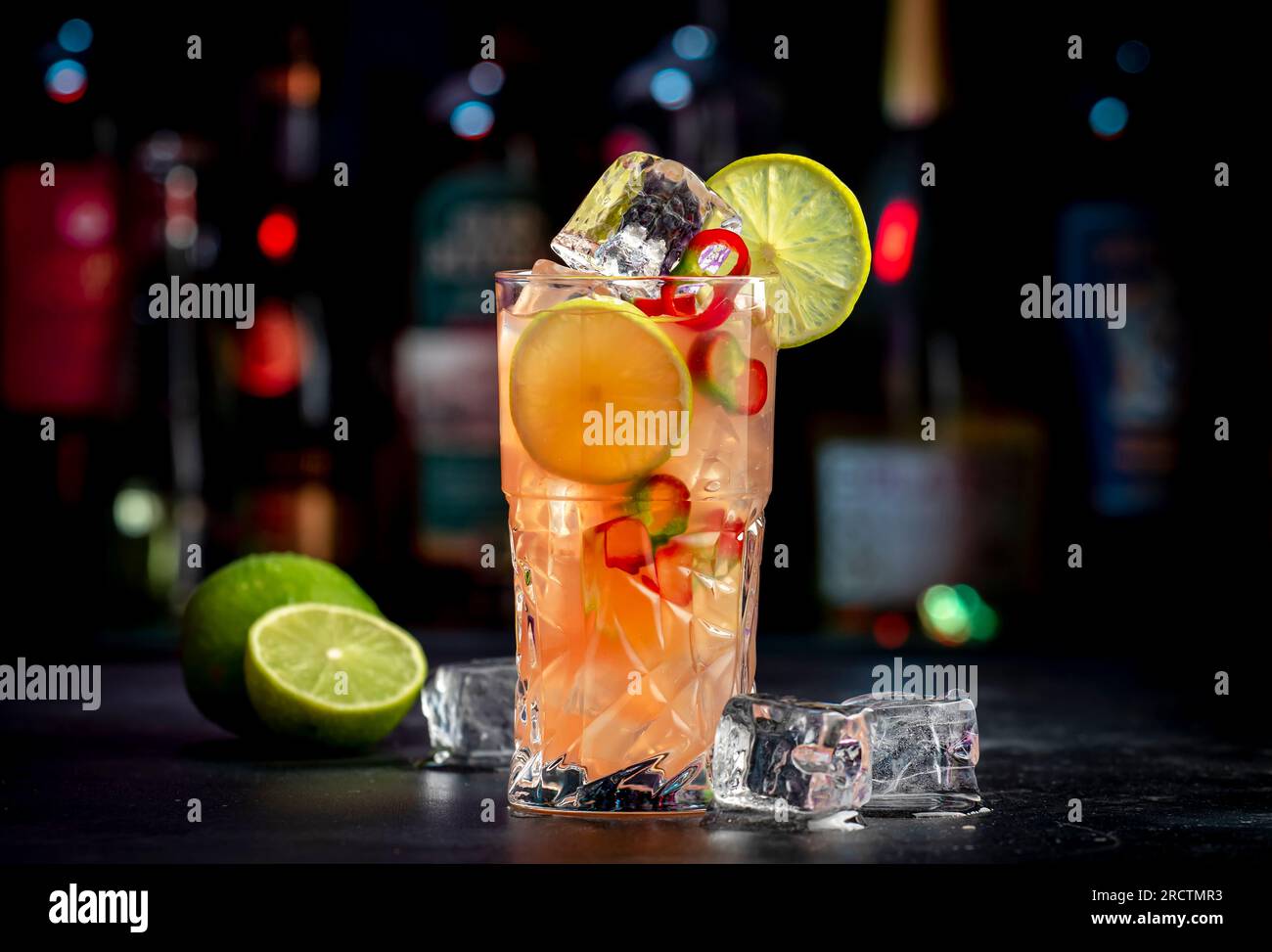 Siam sunrays alcoholic cocktail drink with vodka, coconut liqueur ...