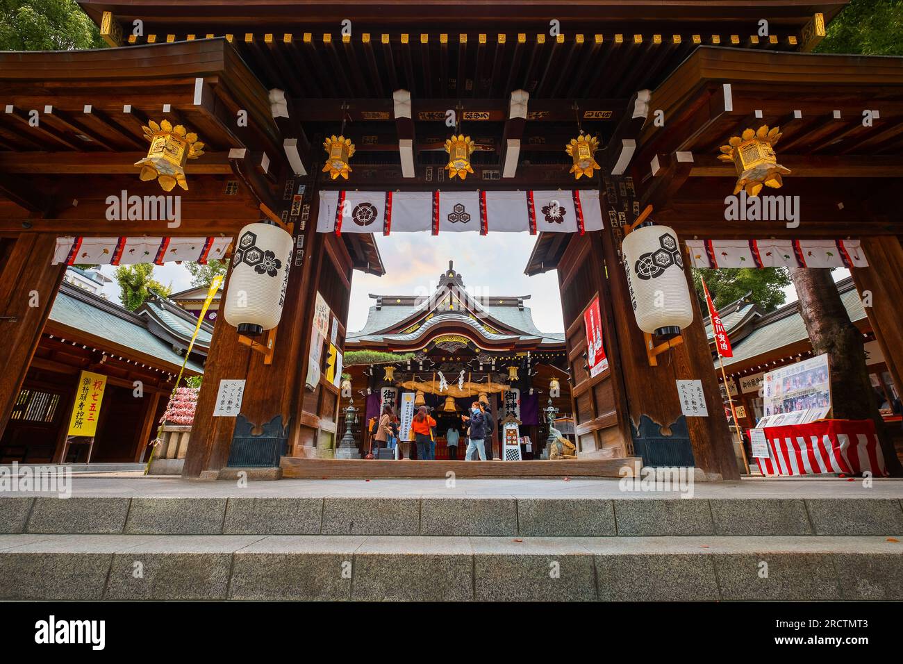 Fukuoka, Japan - Nov 20 2022: Kushida shrine in Hakata ward, founded in ...