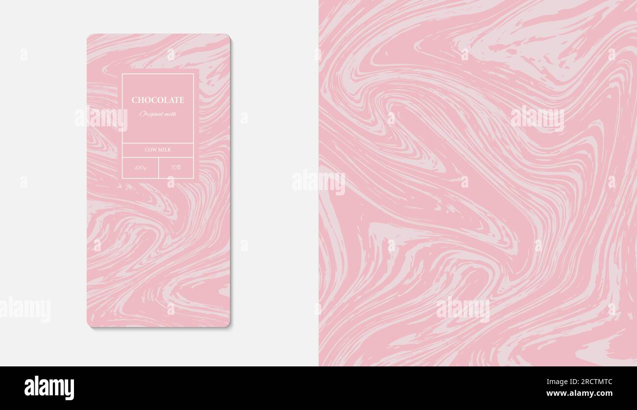 hocolate packaging marble. Vector packaging template with modern marble ...