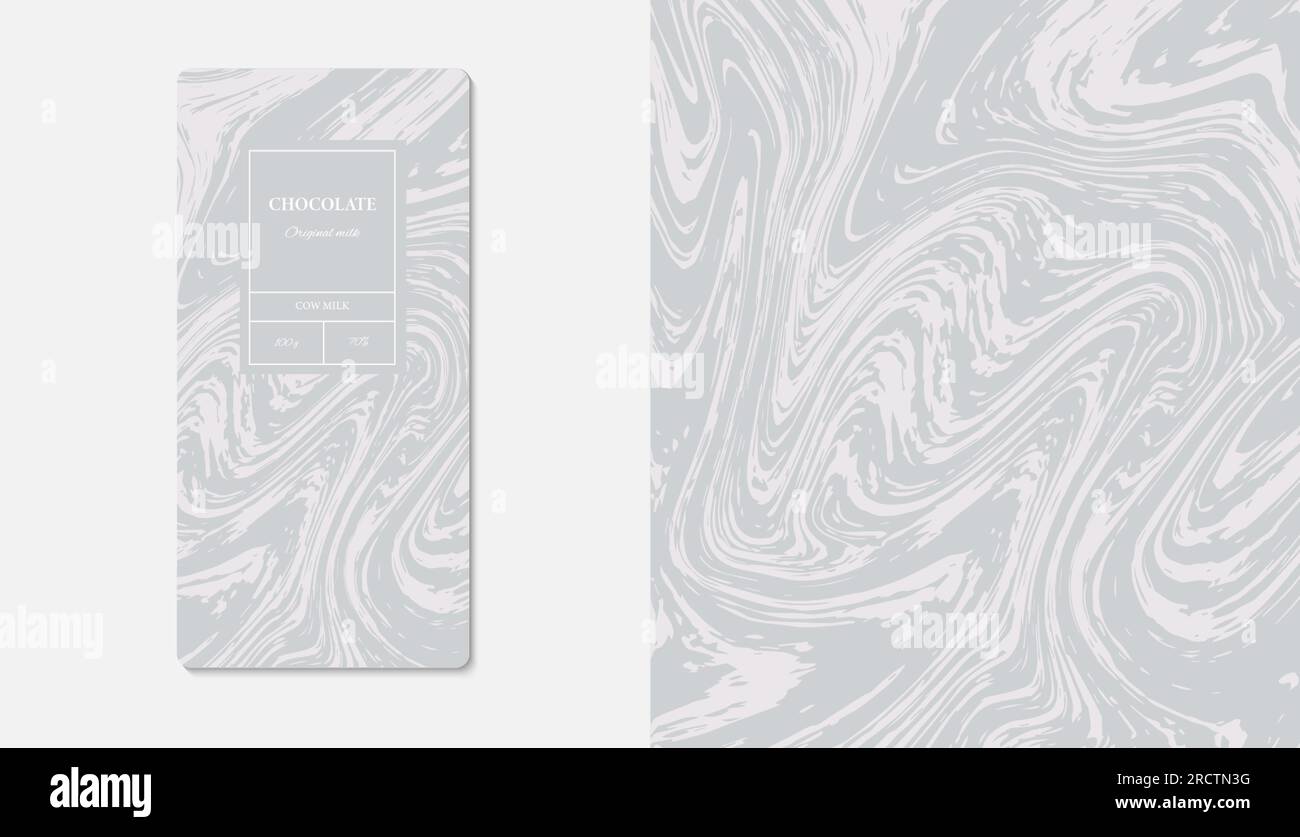 hocolate packaging marble. Vector packaging template with modern marble ...