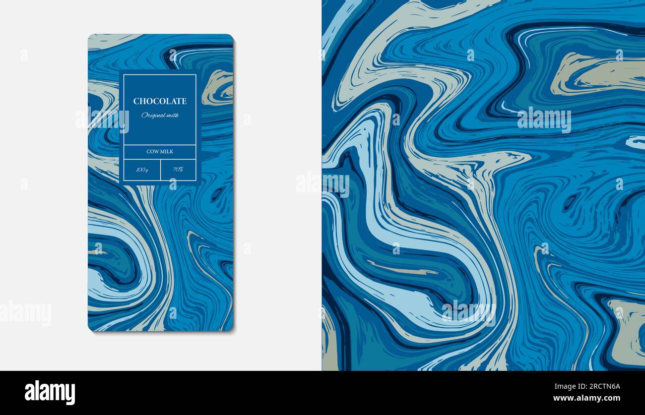 hocolate packaging marble. Vector packaging template with modern marble ...