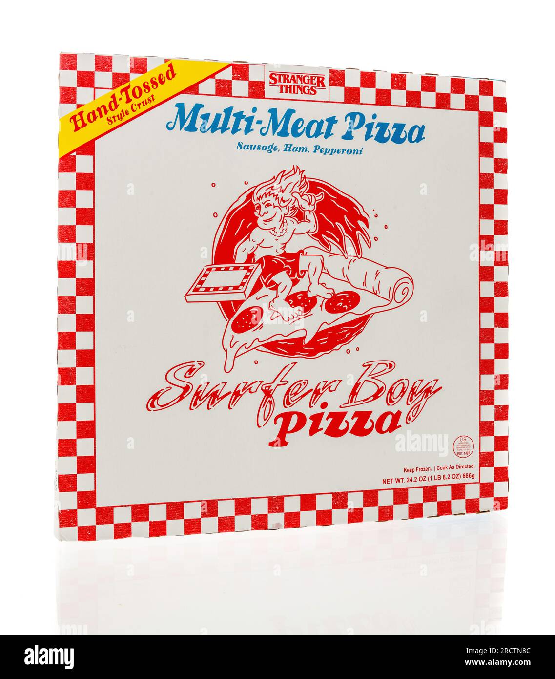 Winneconne, WI - 15 July 2023: A package of Stranger things surfer boy ...