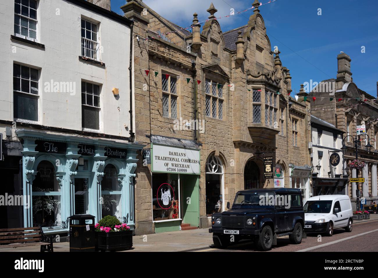 Wrexham, High Street, Town Centre, Clwyd, North Wales, UK Stock Photo ...