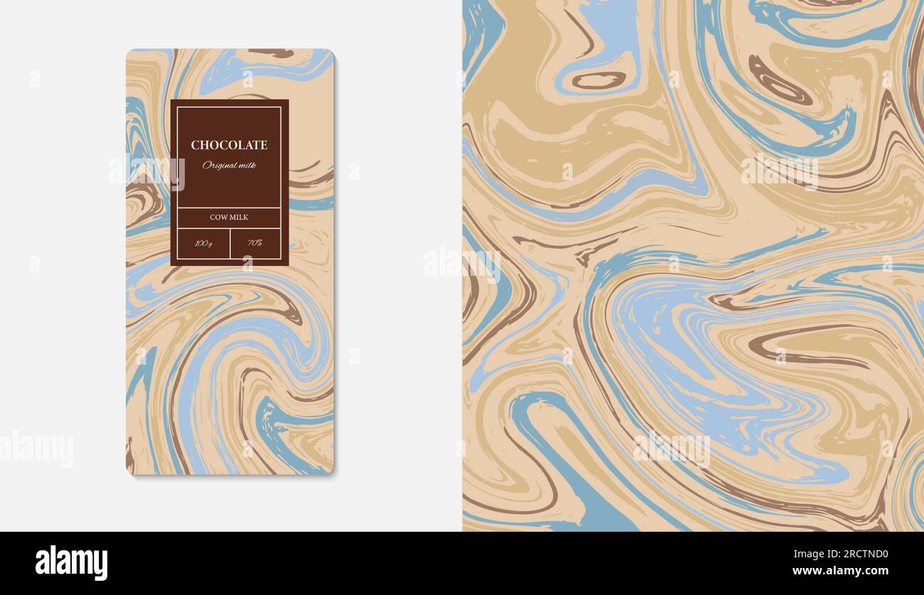 hocolate packaging marble. Vector packaging template with modern marble ...