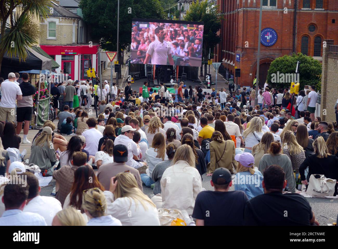 London, UK. 16th July, 2023. Northcote road SW11 Battersea closed and ...