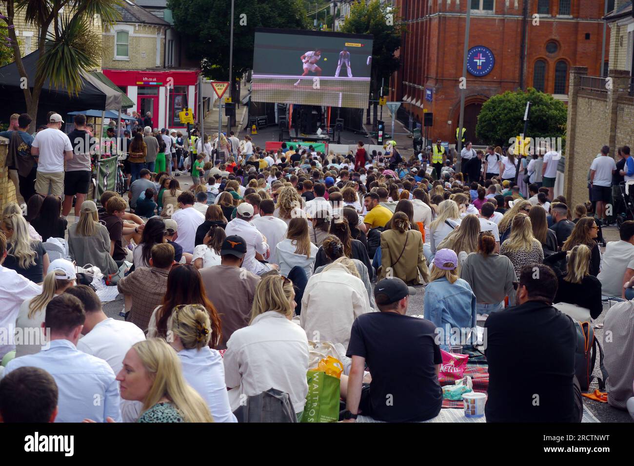 London, UK. 16th July, 2023. Northcote road SW11 Battersea closed and ...