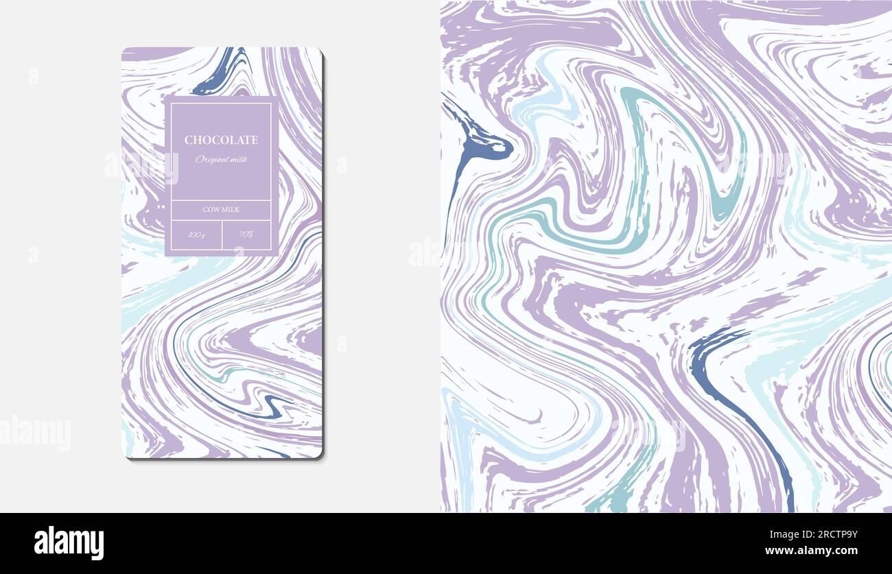 hocolate packaging marble. Vector packaging template with modern marble ...